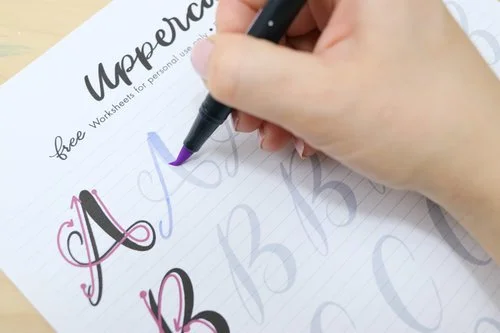 FREE Flourish Practice Sheets — Weronika Zubek Fine Art