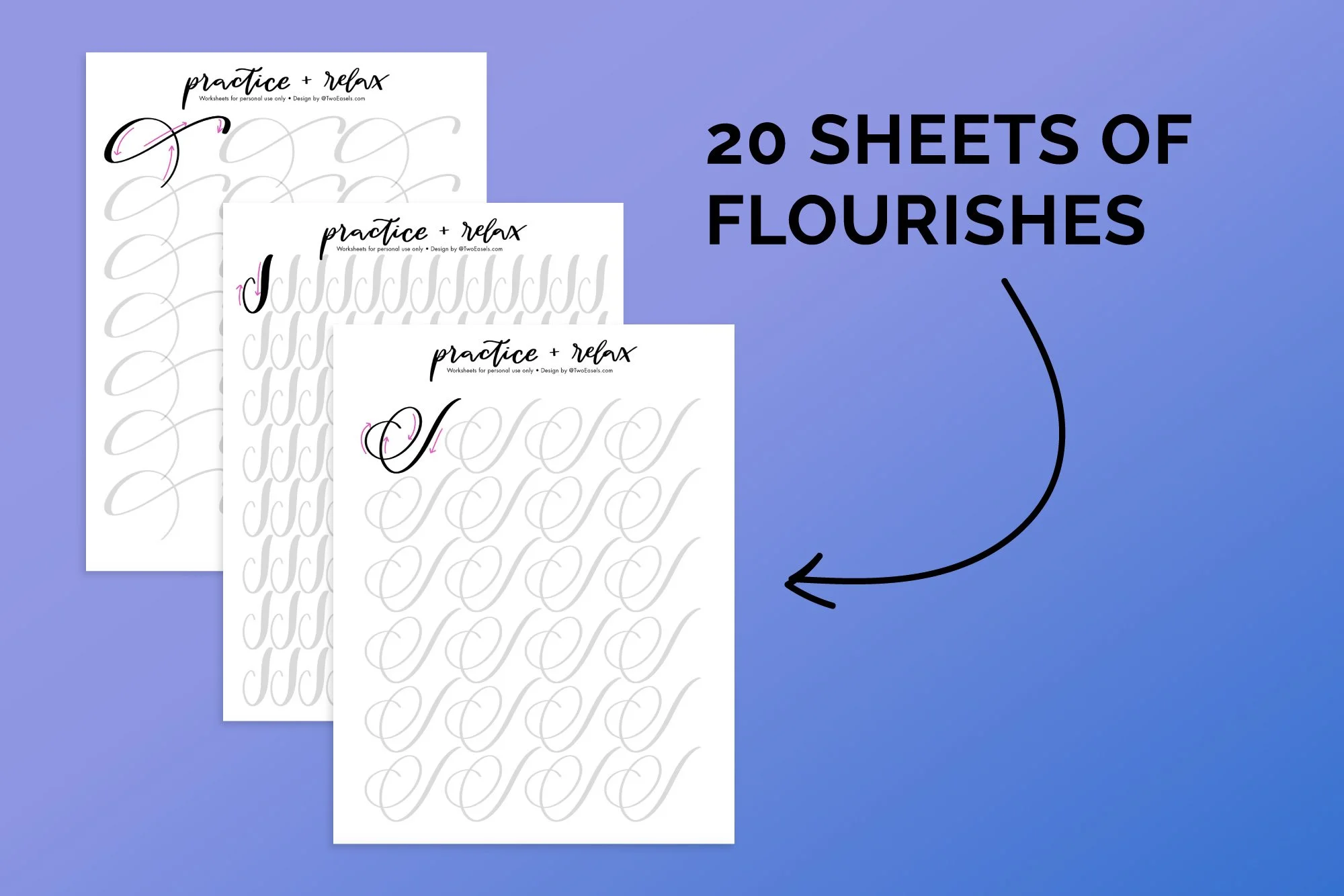 Brush lettering practice lettering guide, modern calligraphy worksheets ...