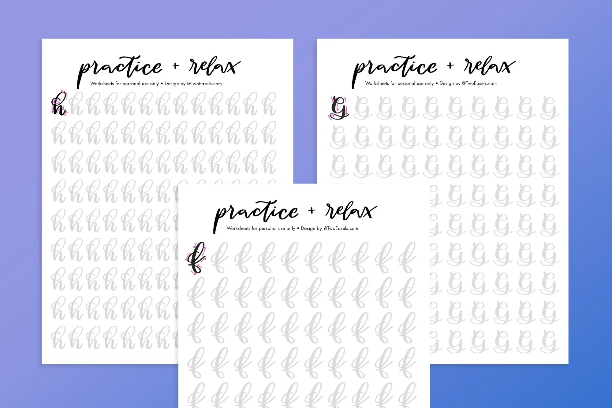 Brush lettering practice lettering guide, modern calligraphy worksheets ...