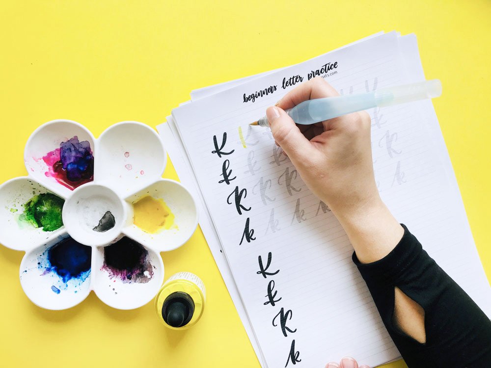 Brush lettering 2 types of each letter — Weronika Zubek Fine Art