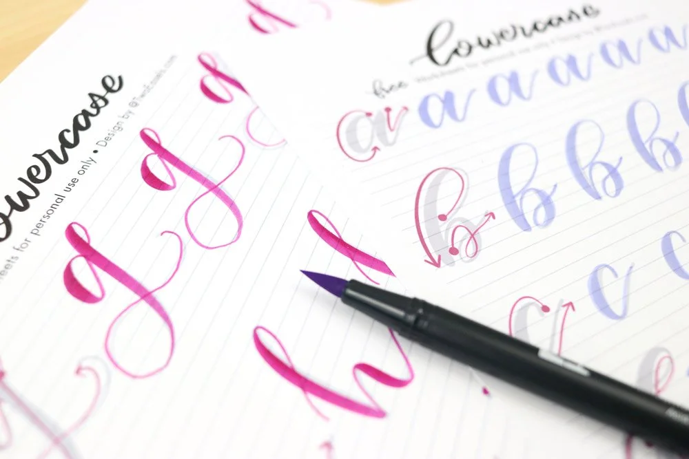 FREE Flourish Practice Sheets — Weronika Zubek Fine Art