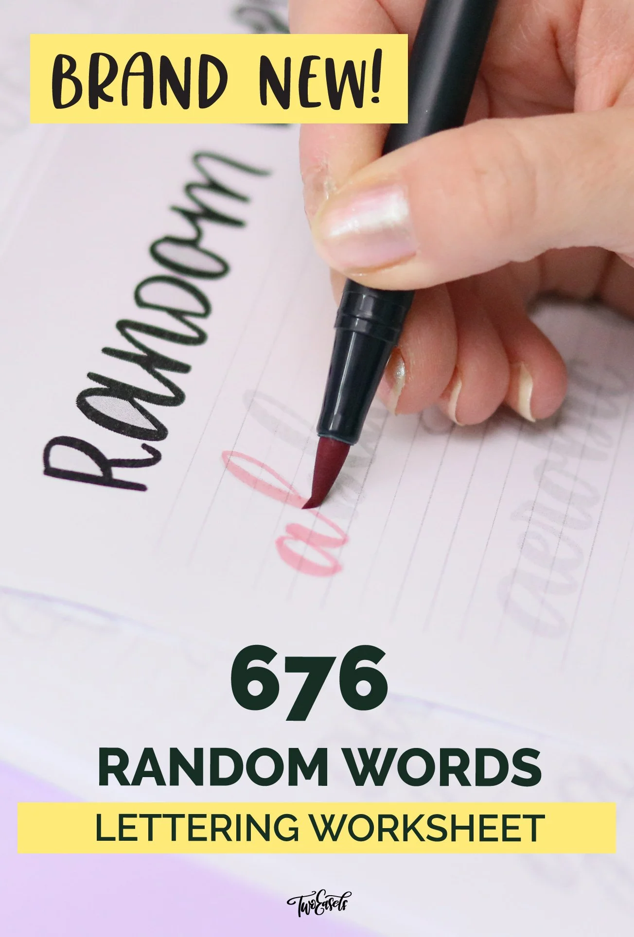 Practice brush lettering words — Weronika Zubek Fine Art