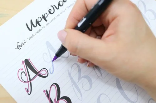 FREE Flourish Practice Sheets — Weronika Zubek Fine Art