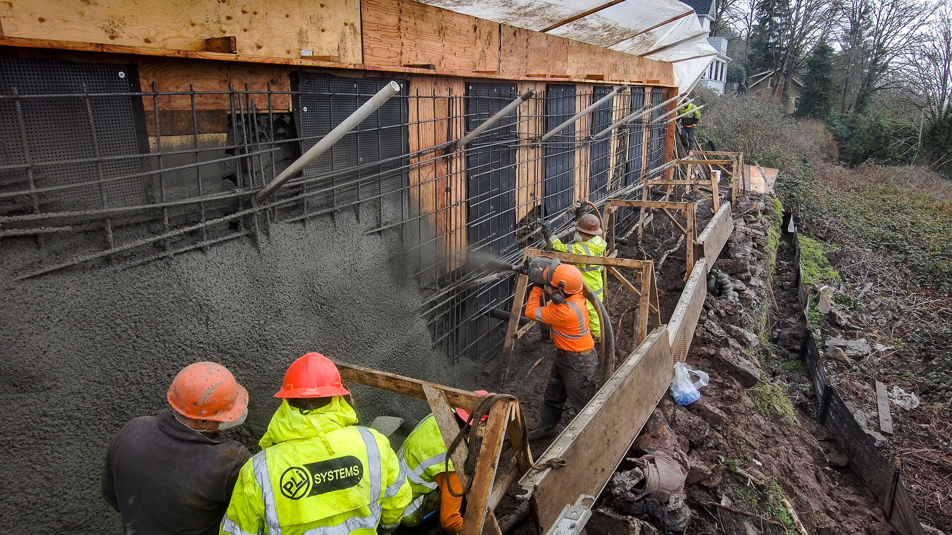 Shotcrete wall, Linnton, OR — PLI SystemsPLI Systems Soil Stabilization ...
