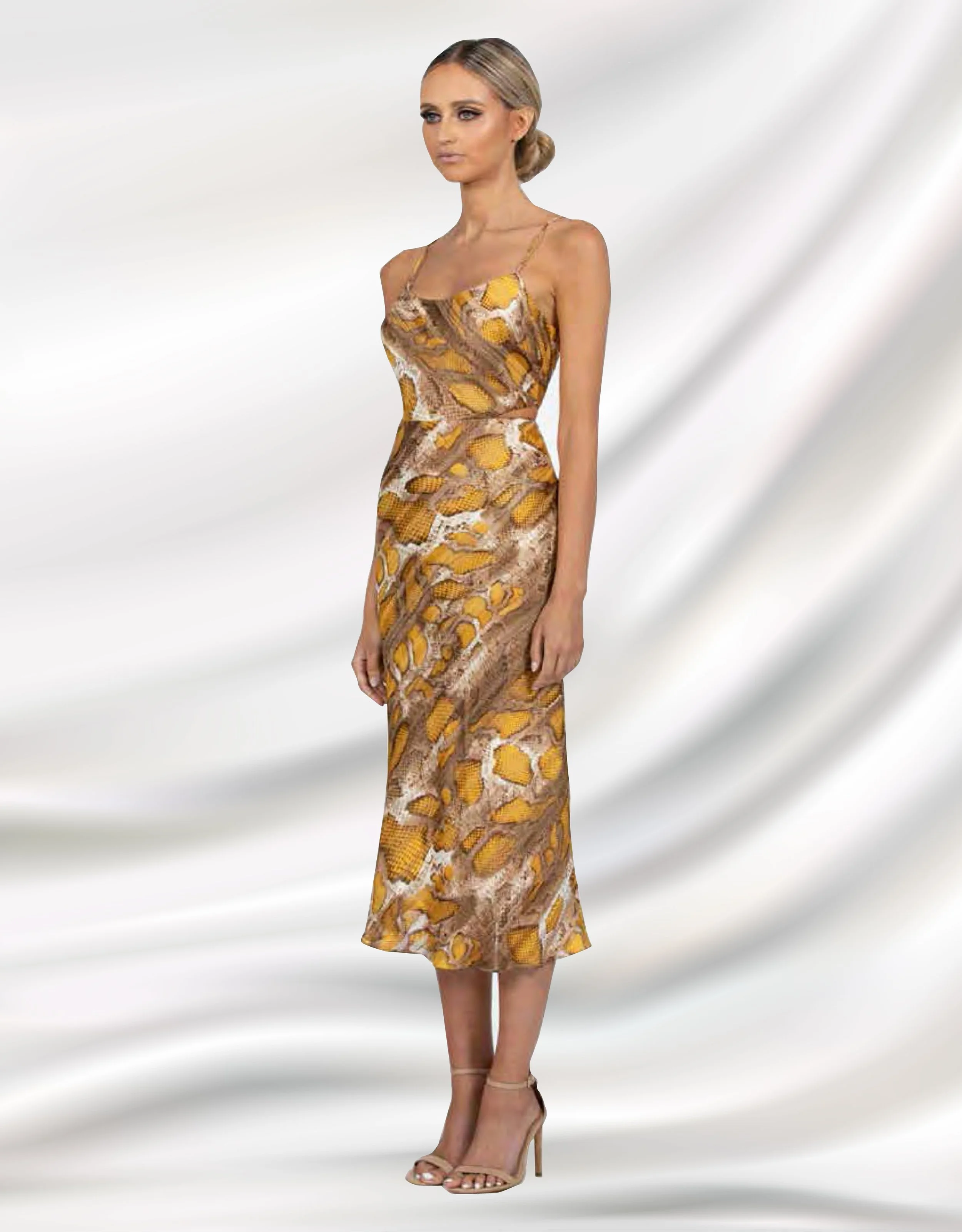 Python Midi Dress — Cupid's Bridal & Evening