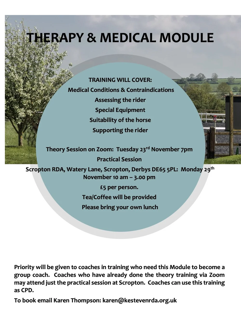 Therapy & Medical Module (Theory Session) — North Midlands RDA