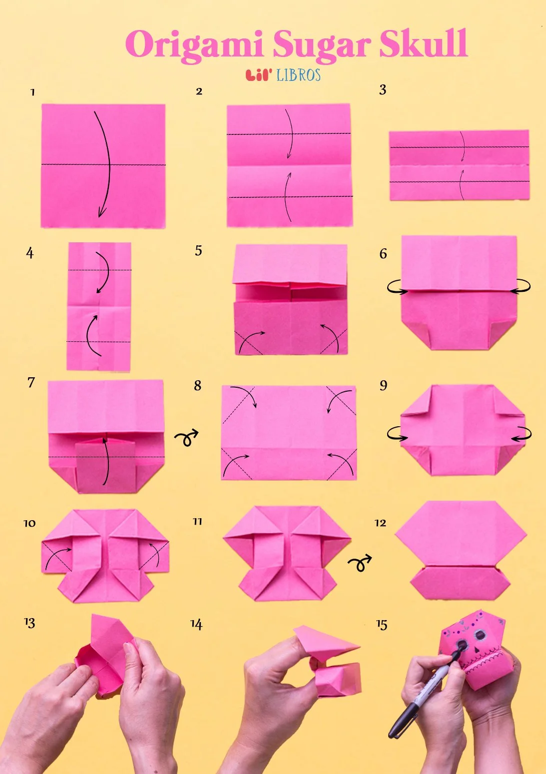 Sugar Skull Origami | Lil' Libros Learning Portal
