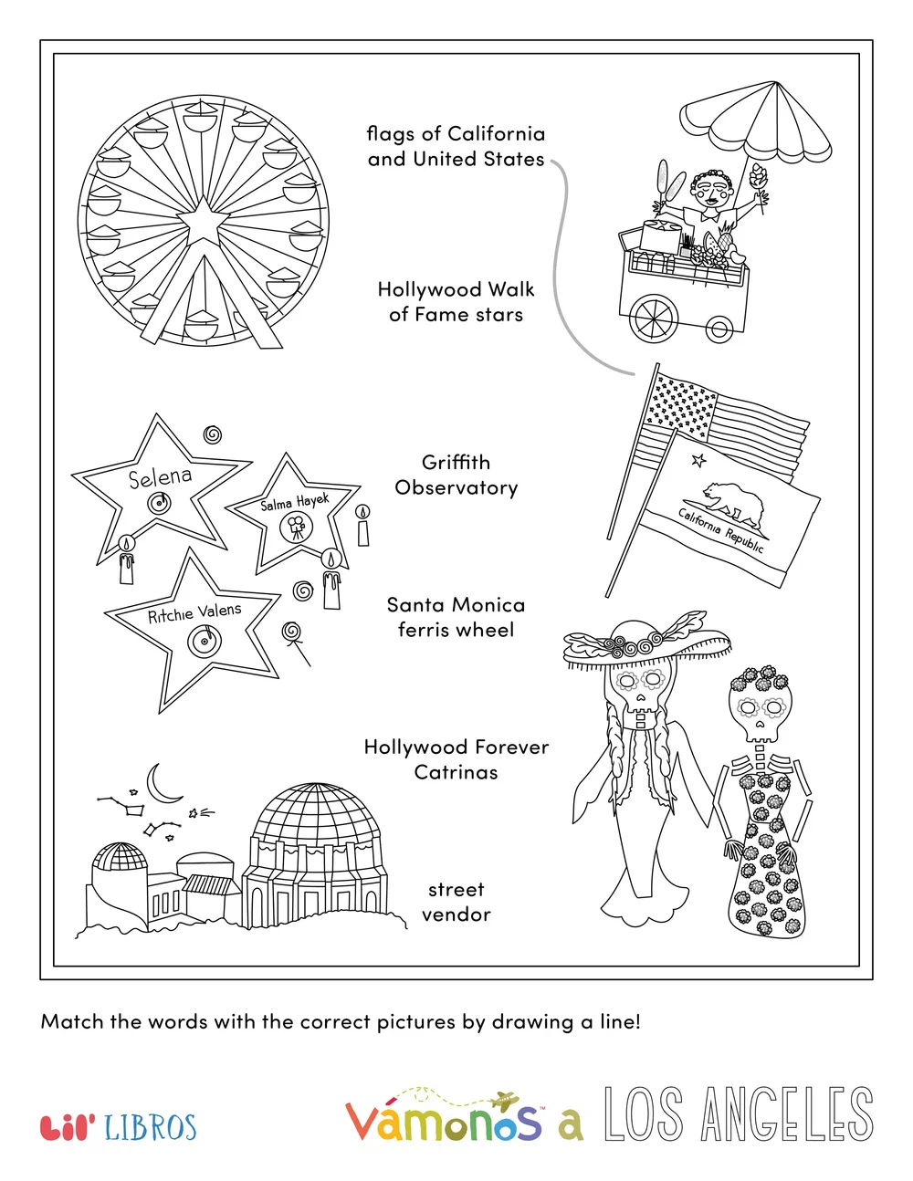 VÁMONOS: Los Angeles Activity Sheets | Lil' Libros Learning Portal
