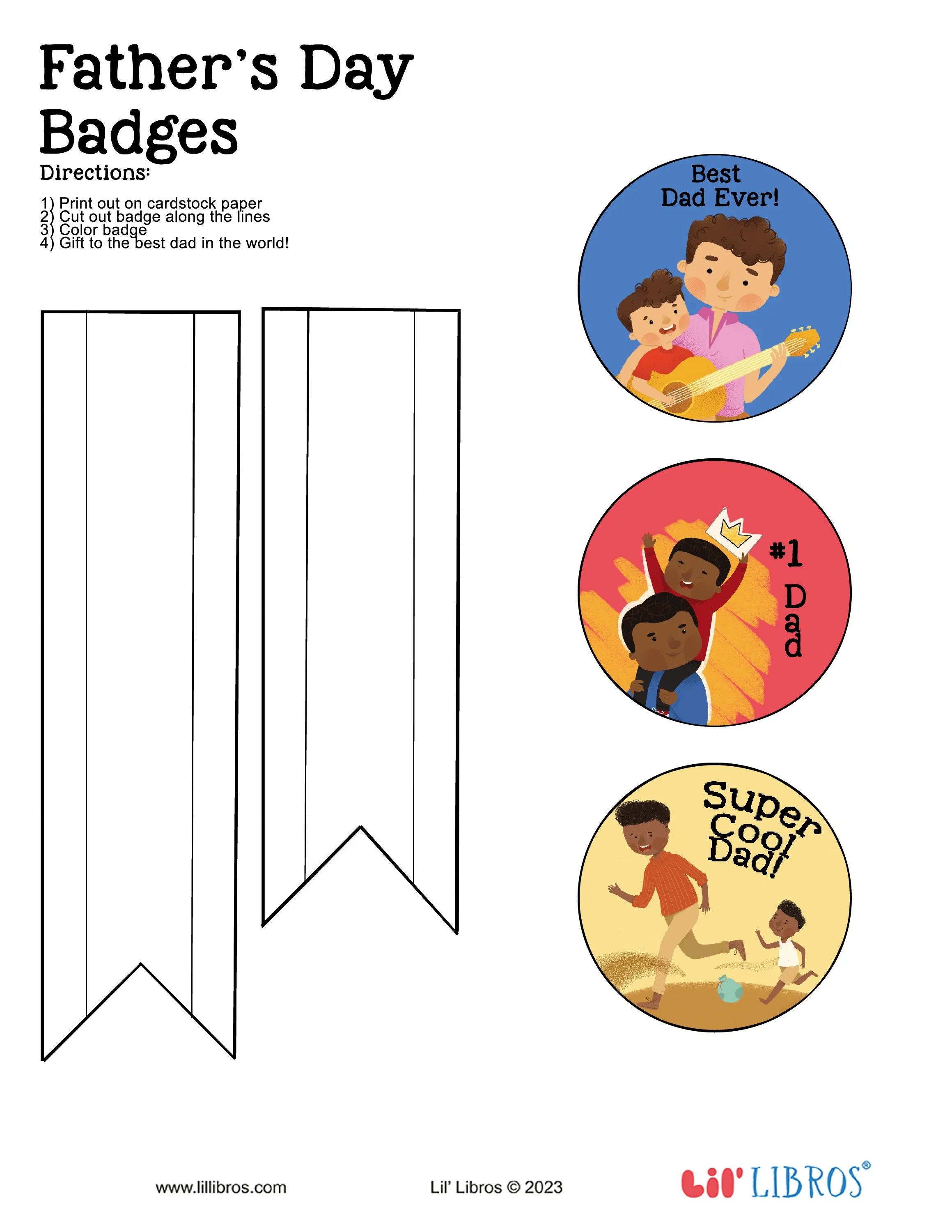 Father's Day Badges | Lil' Libros Learning Portal