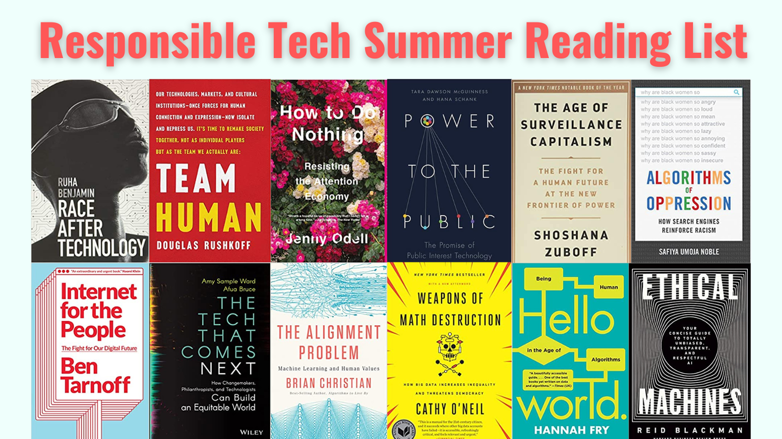 Responsible Tech Summer Reading List — All Tech Is Human