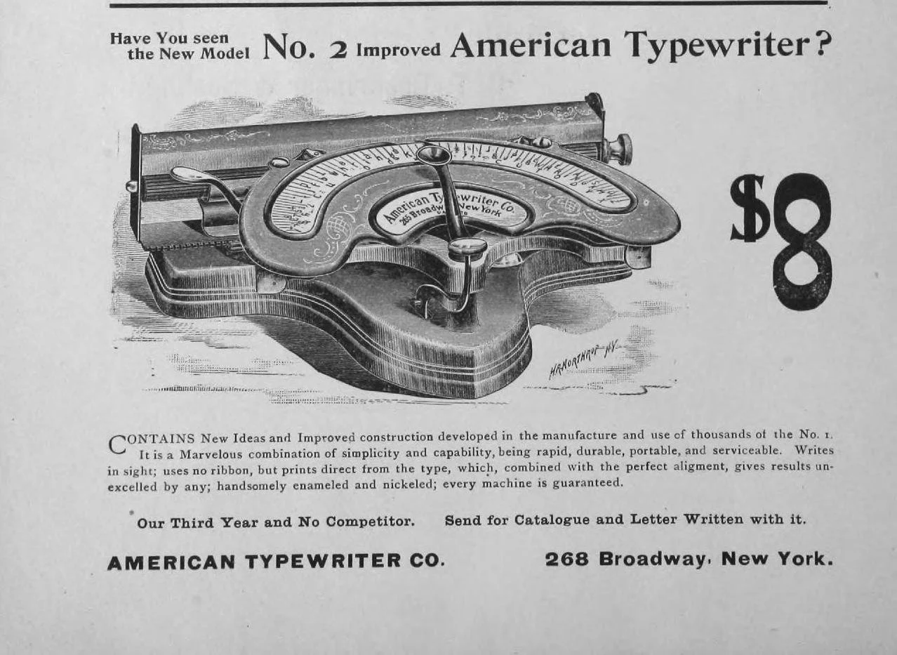 The American Typewriter Co. 265 Broadway, New York — Tampa Typewriter ...