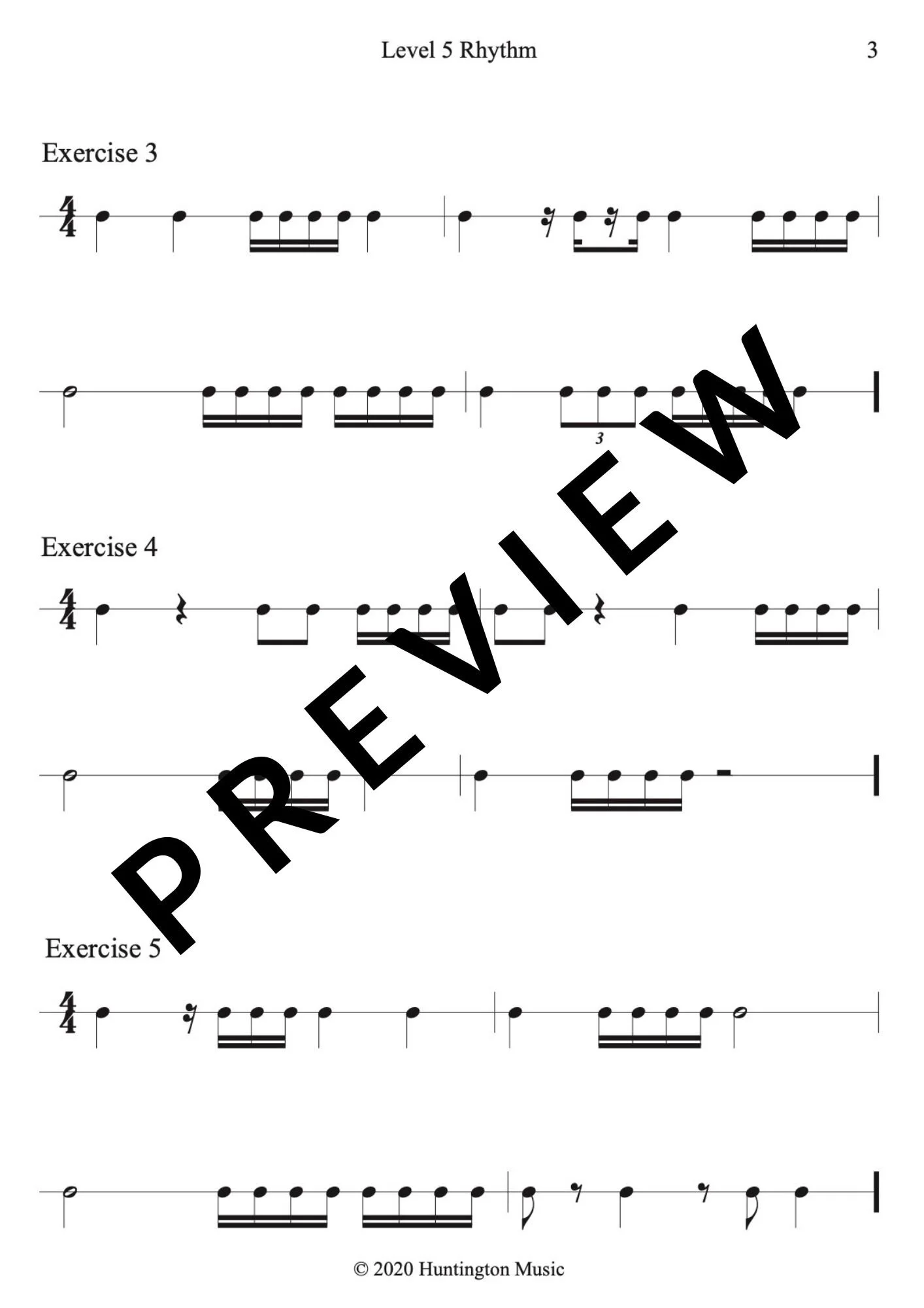 Rhythm Worksheets: Level 5 — Huntington Music
