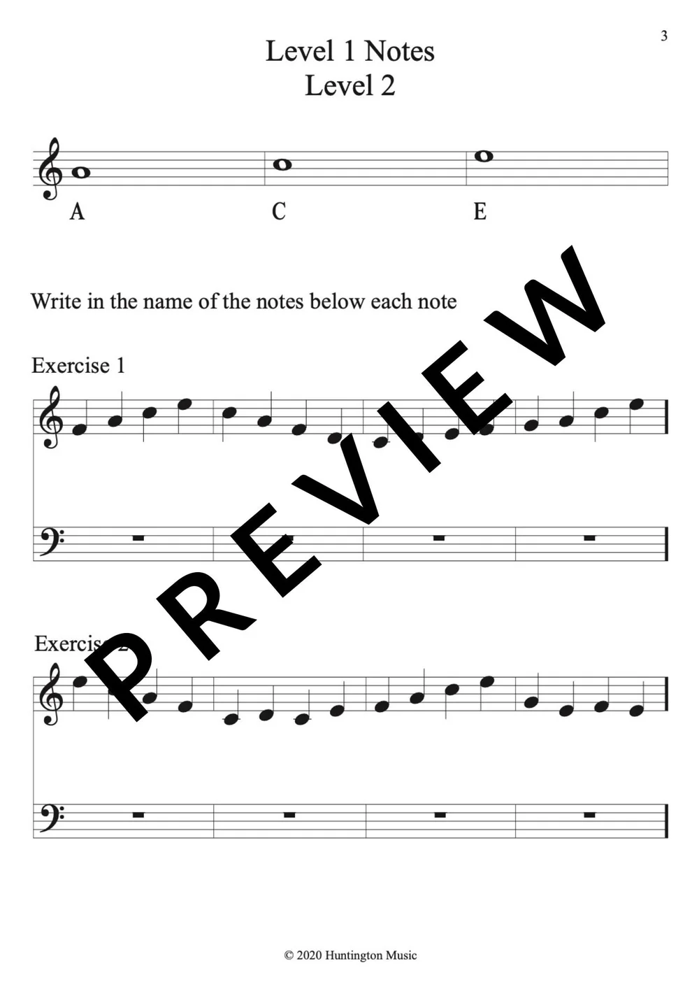 Note Naming Exercise