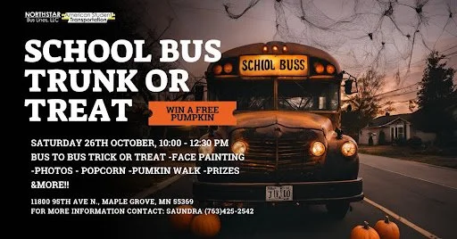 Minneapolis Halloween School Bus Trunk or Treat — Charter and School ...