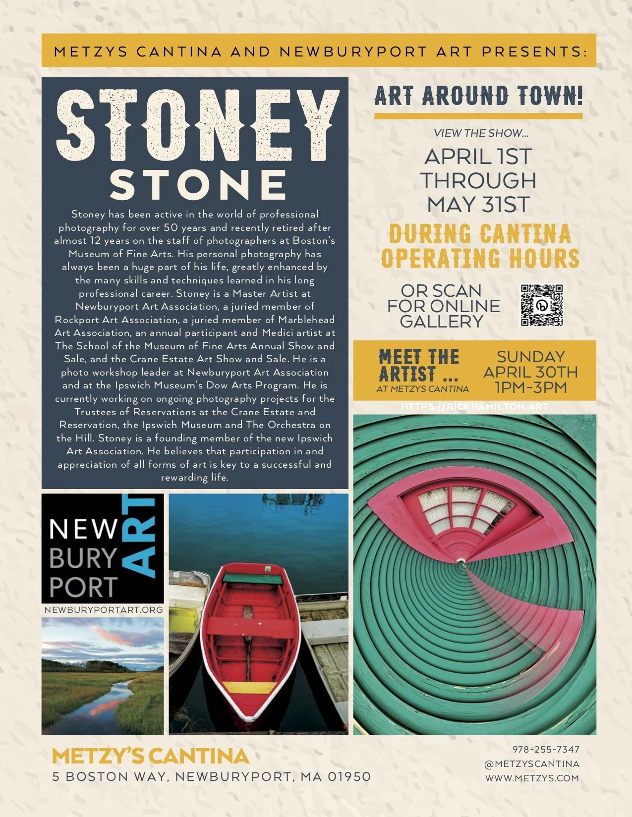 Meet-and-Greet at Metzy’s | Stoney Stone — NewburyportArt.org