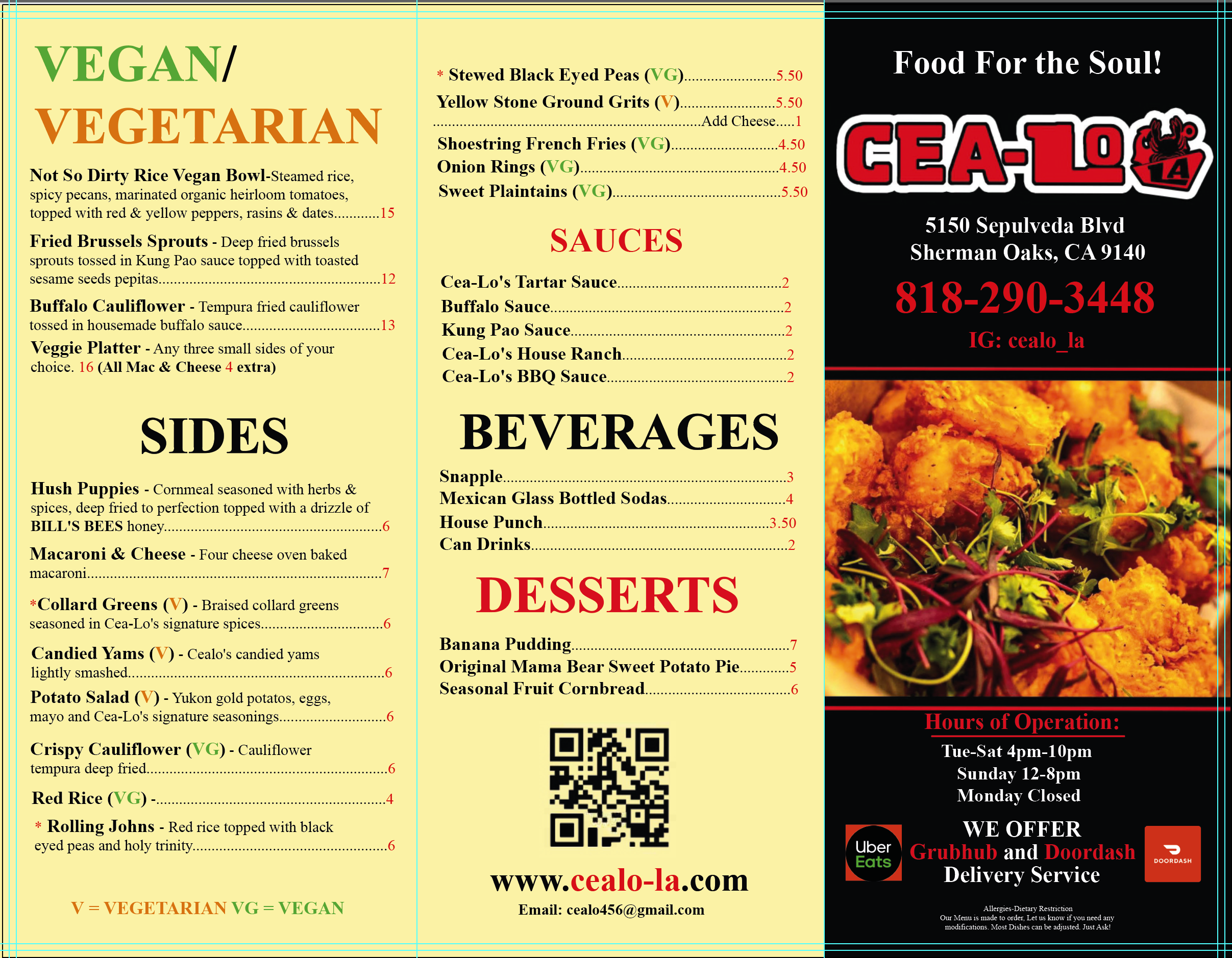 Menu — Cea-Lo L.A