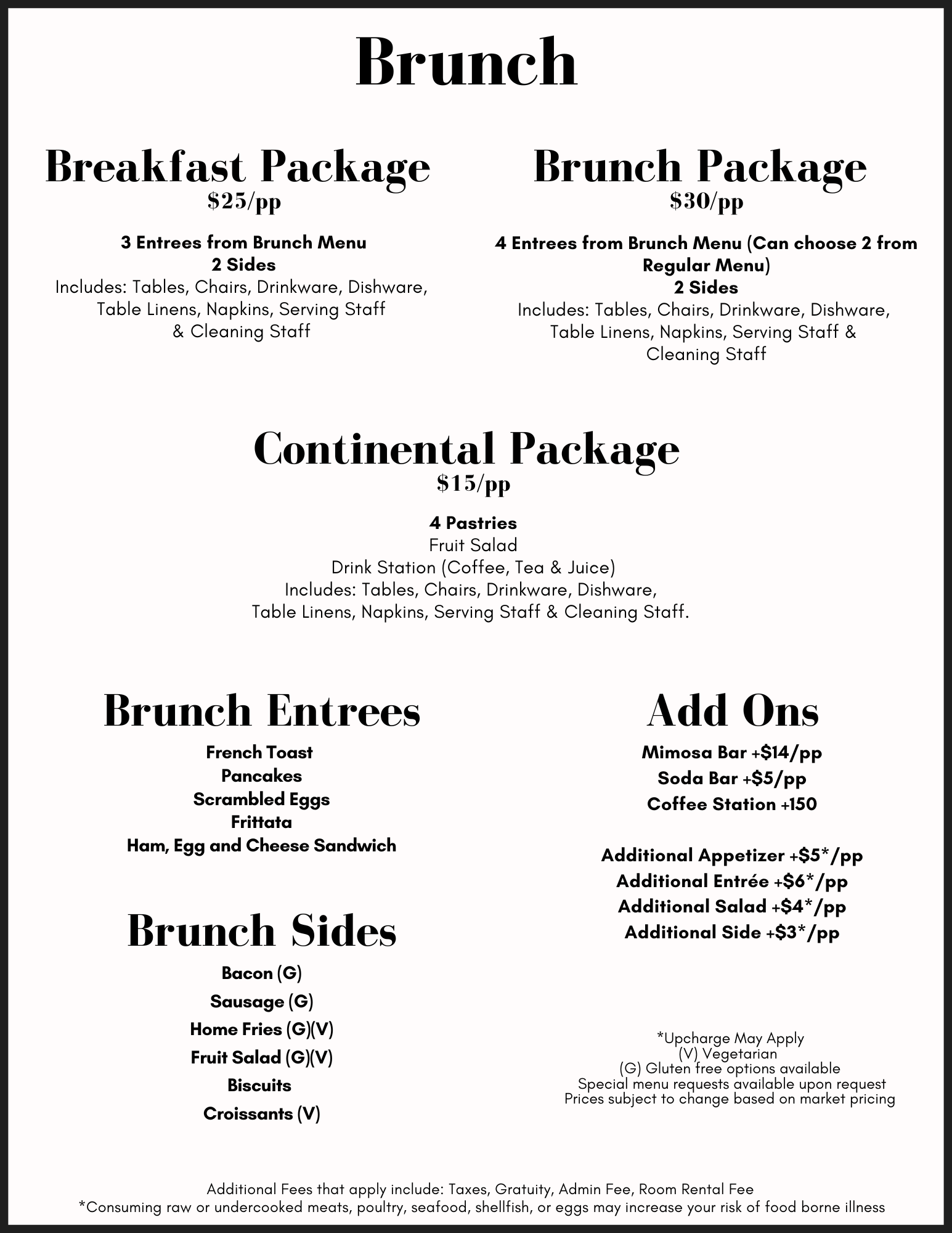 Menu — Casa Lucia
