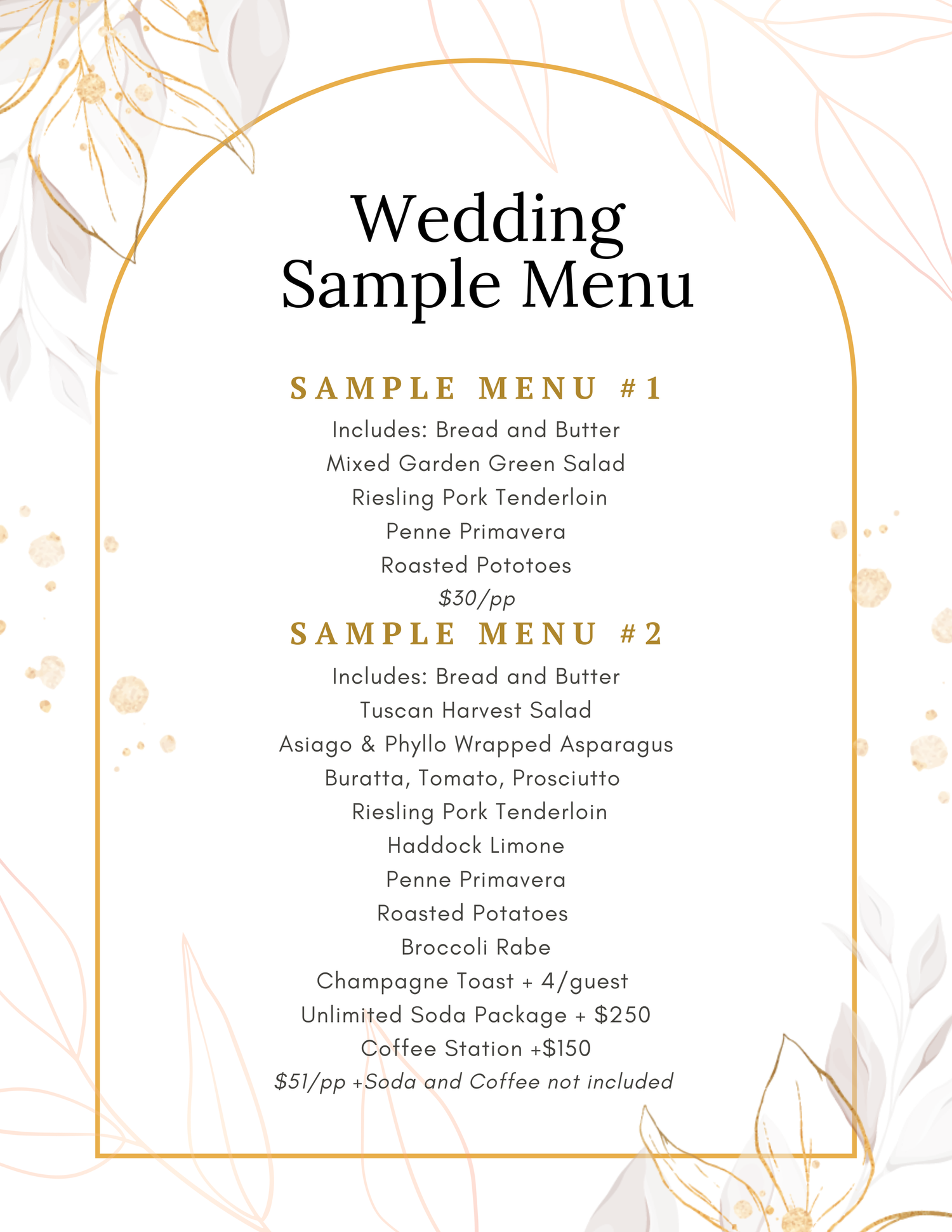 Menu — Casa Lucia