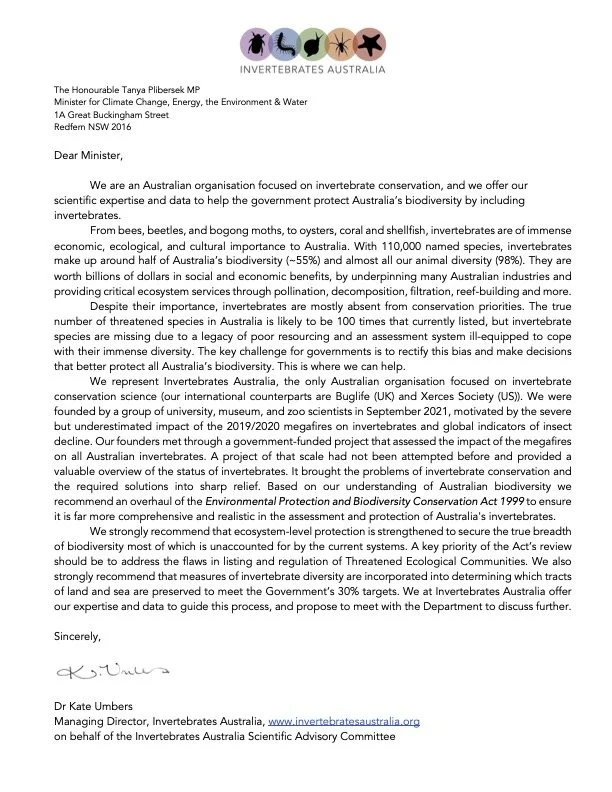 Conservation Assessments — Invertebrates Australia