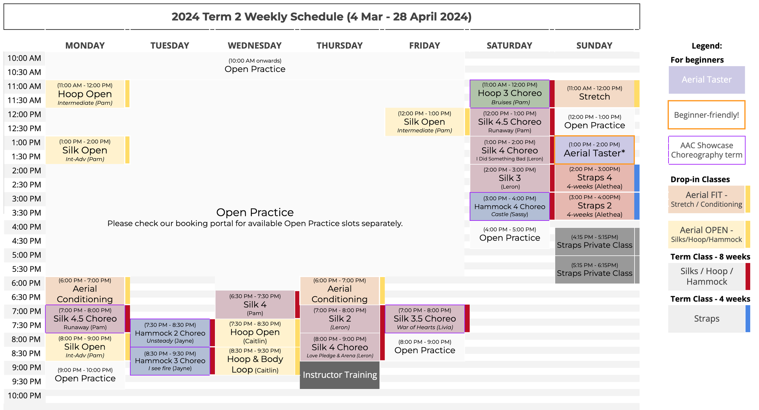 Schedule — Aerial Arts Collective