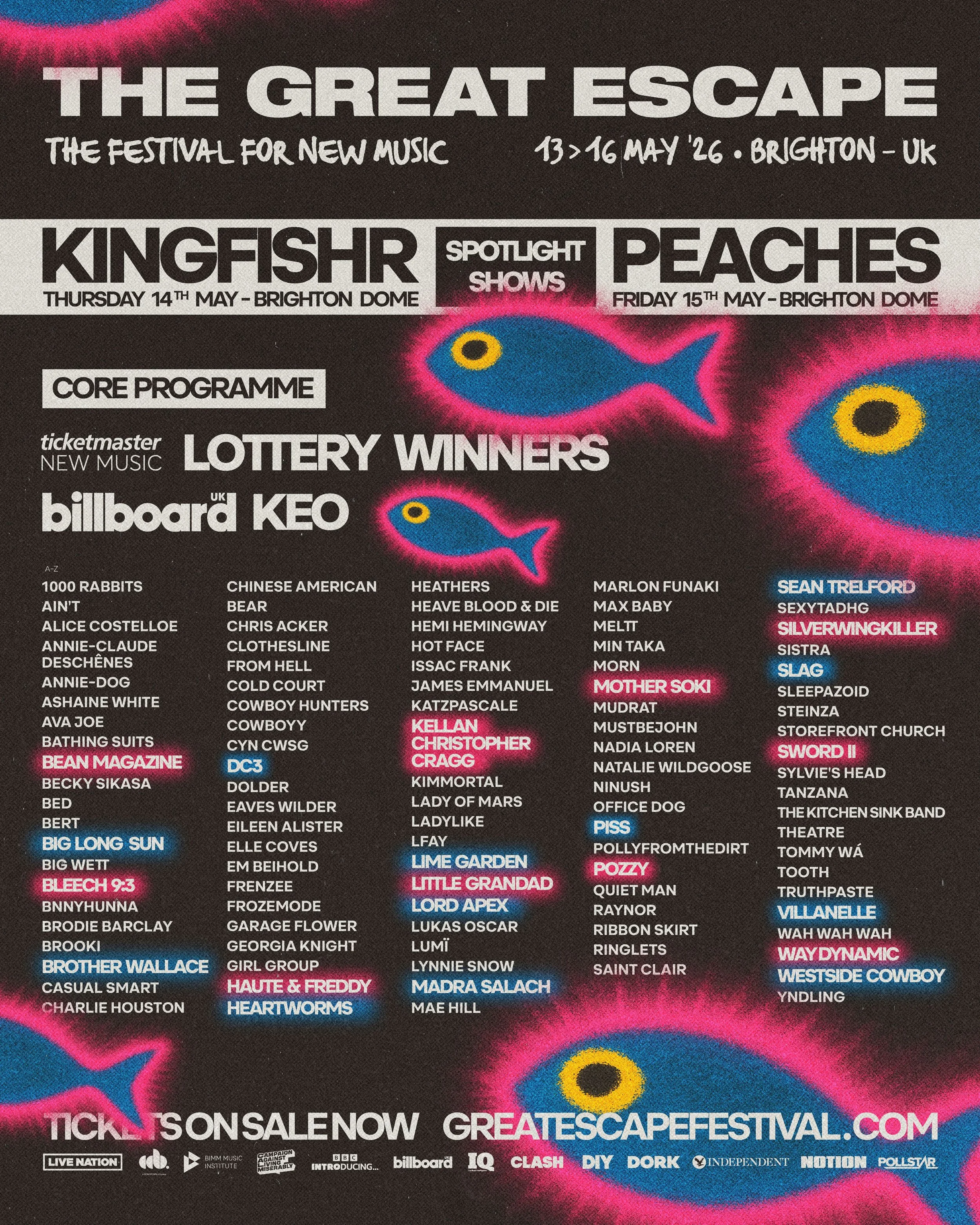 The Great Escape unveils 100+ new artists for 20th anniversary line-up ...