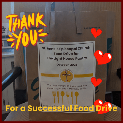 Thank You for a Successful Food Pantry Drive! — St. Anne's Episcopal Church