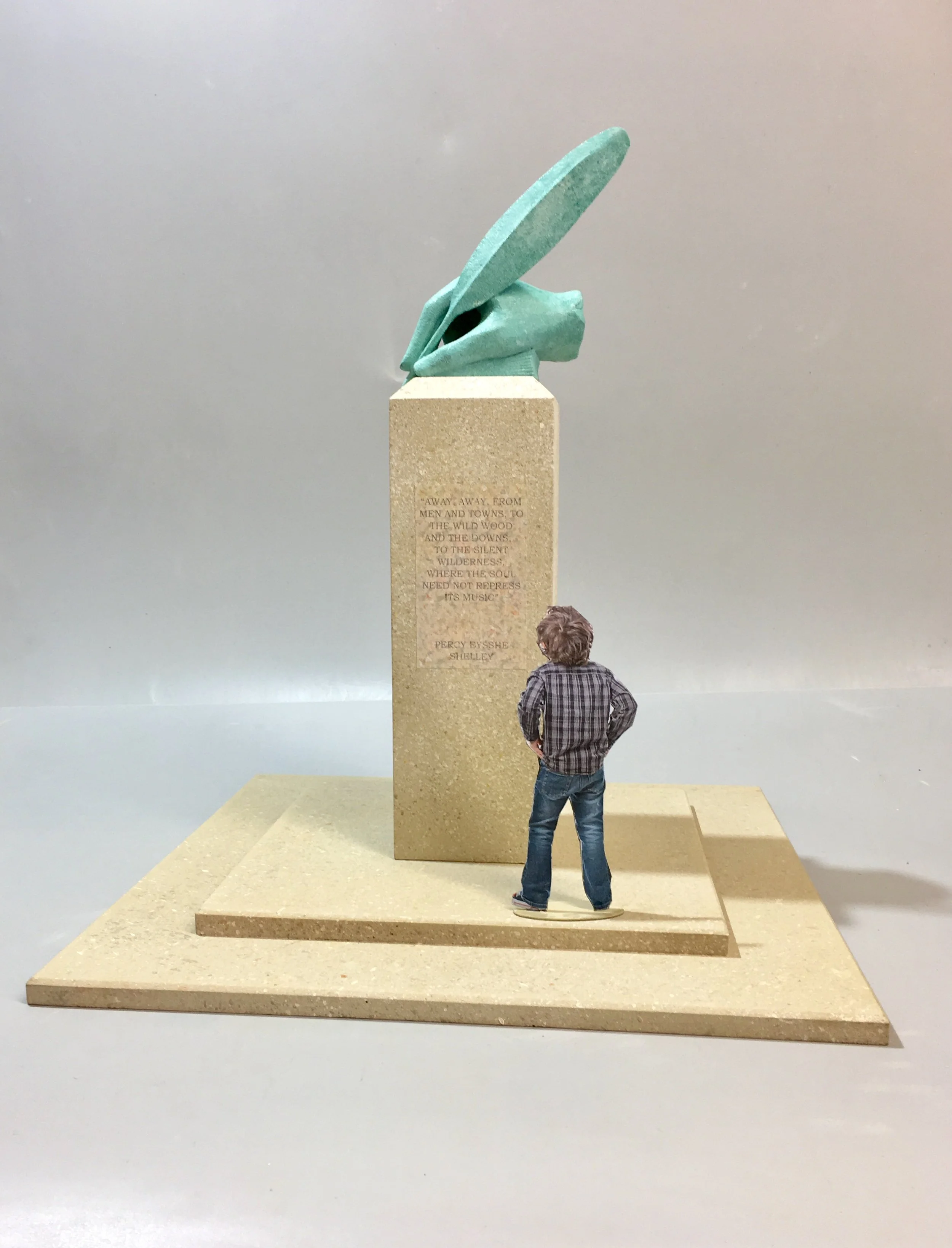 Artist proposals with scale models — Shelley Memorial Project
