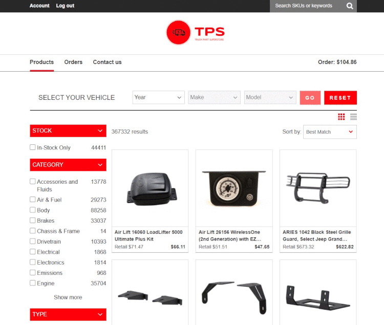 Year-Make-Model Search for Shopify Plus' wholesale channel — Convermax