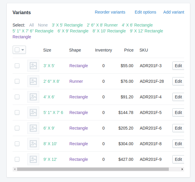 Convermax Update: Product Variant in Shopify — Convermax