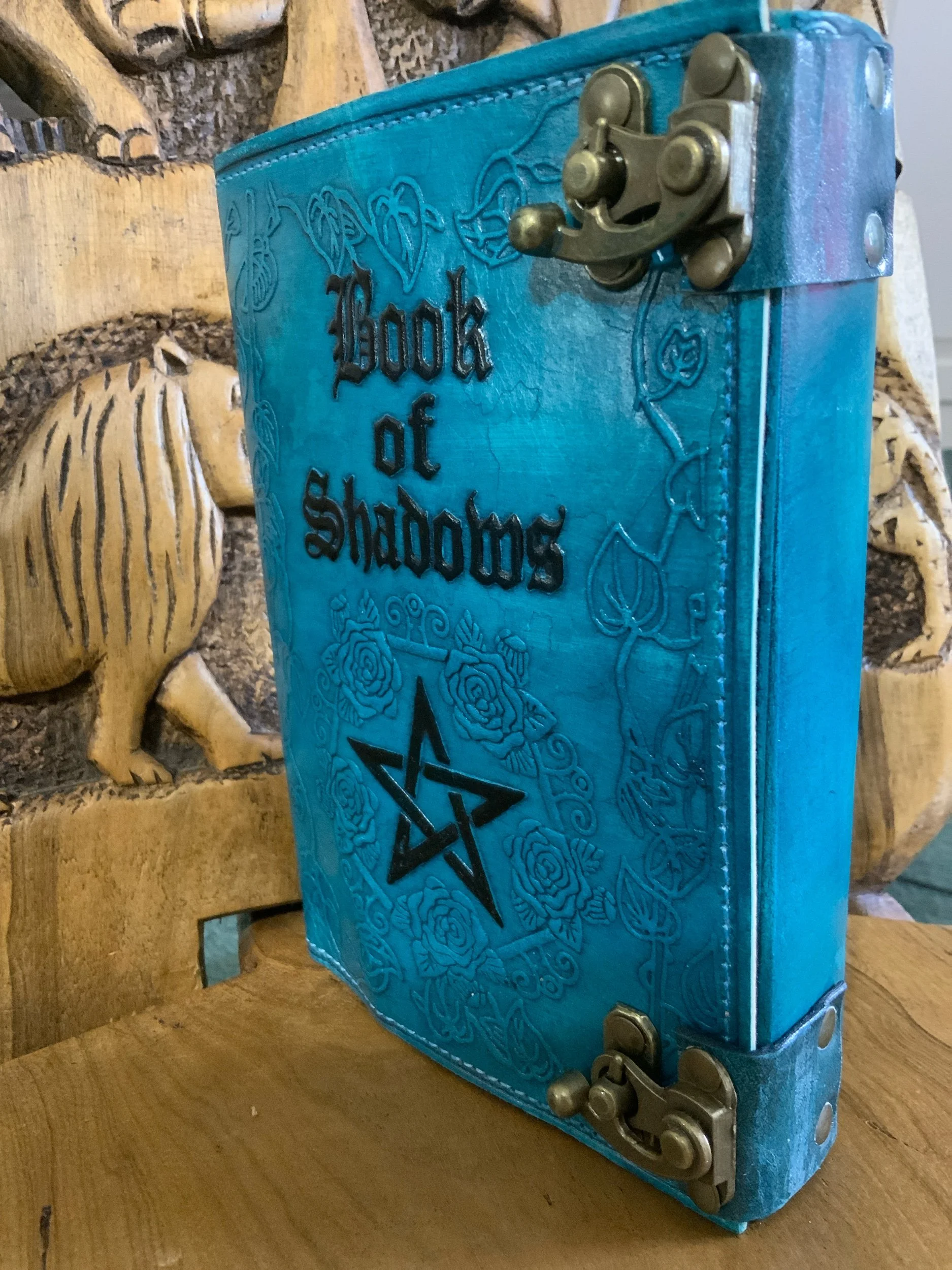 Turquoise blue book of shadows 5 x 7 — The Selene Underground