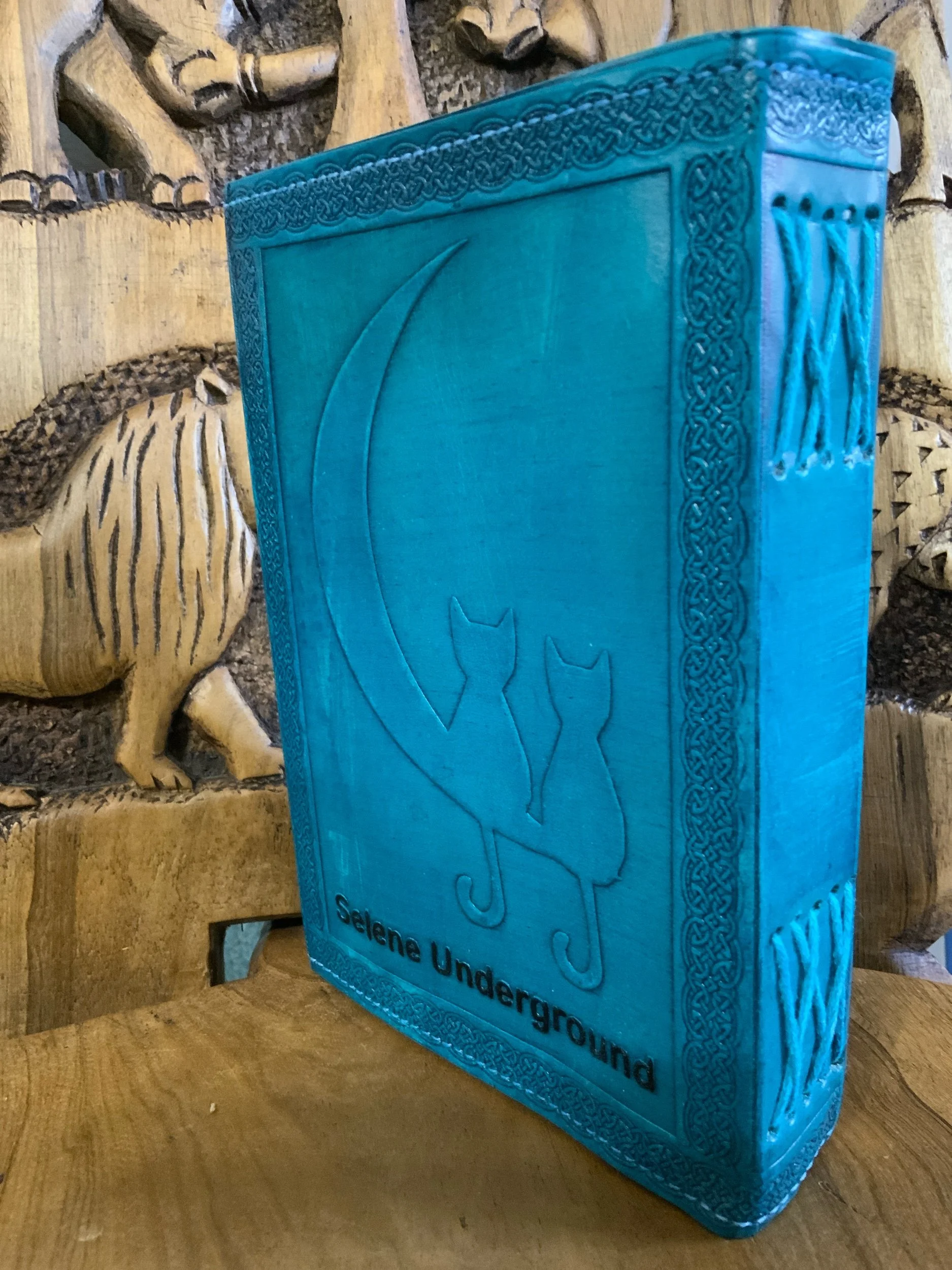 Turquoise blue book of shadows 5 x 7 — The Selene Underground
