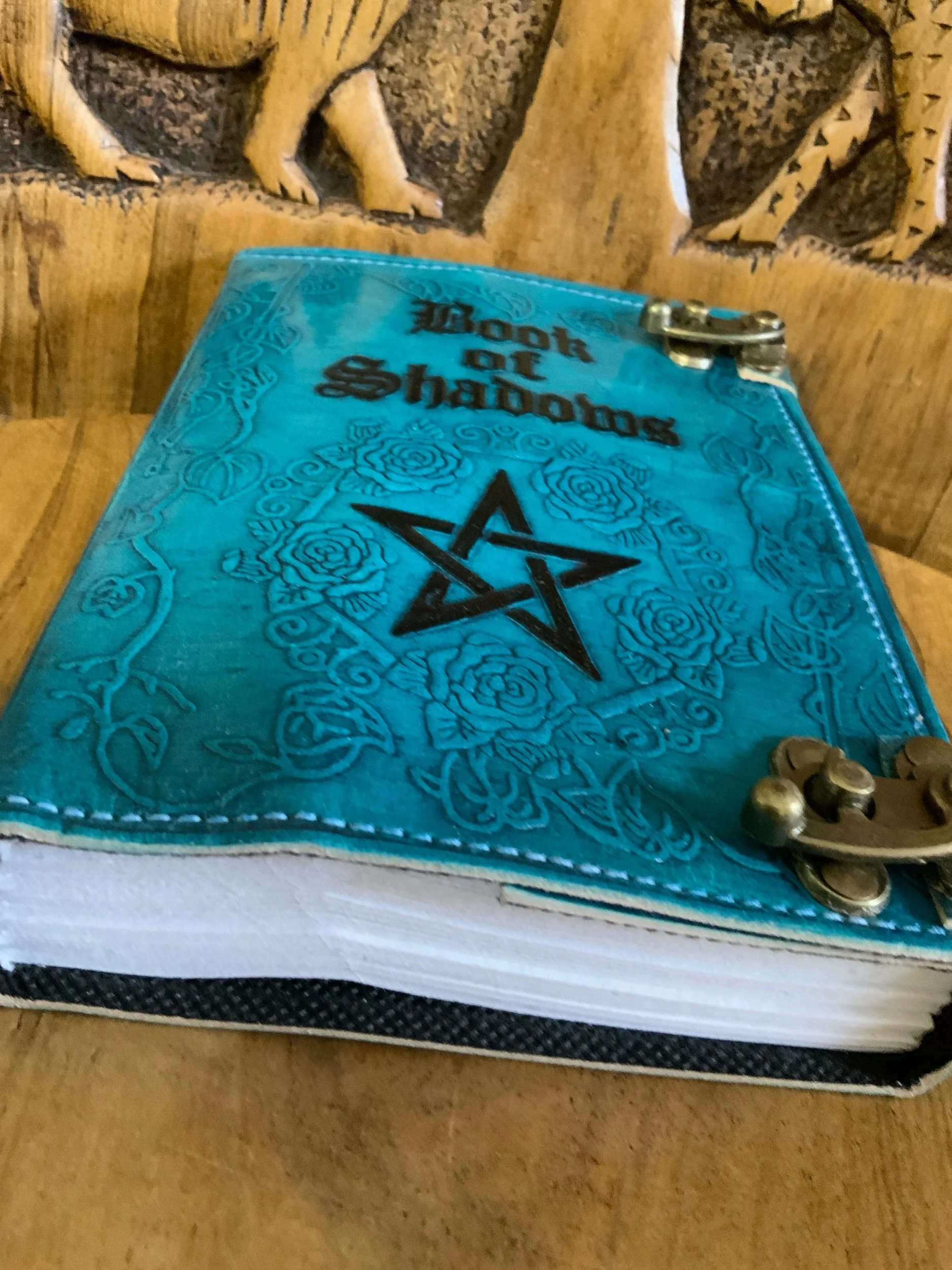 Turquoise blue book of shadows 5 x 7 — The Selene Underground