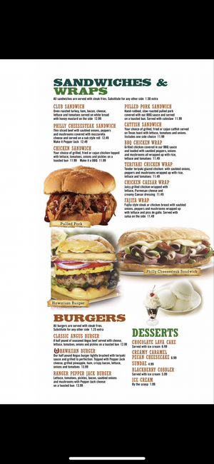 Black Stallion- Columbia KY — Mi Casa Dinner Menu