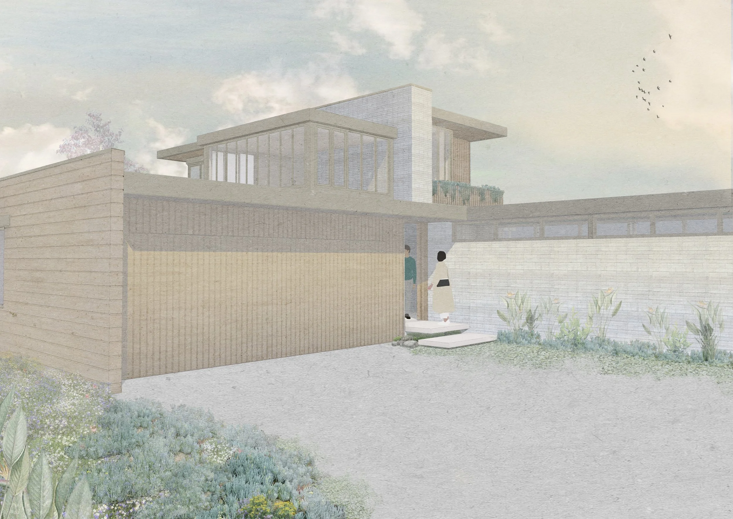 A new mid century inspired home designed with spatial experience, light ...