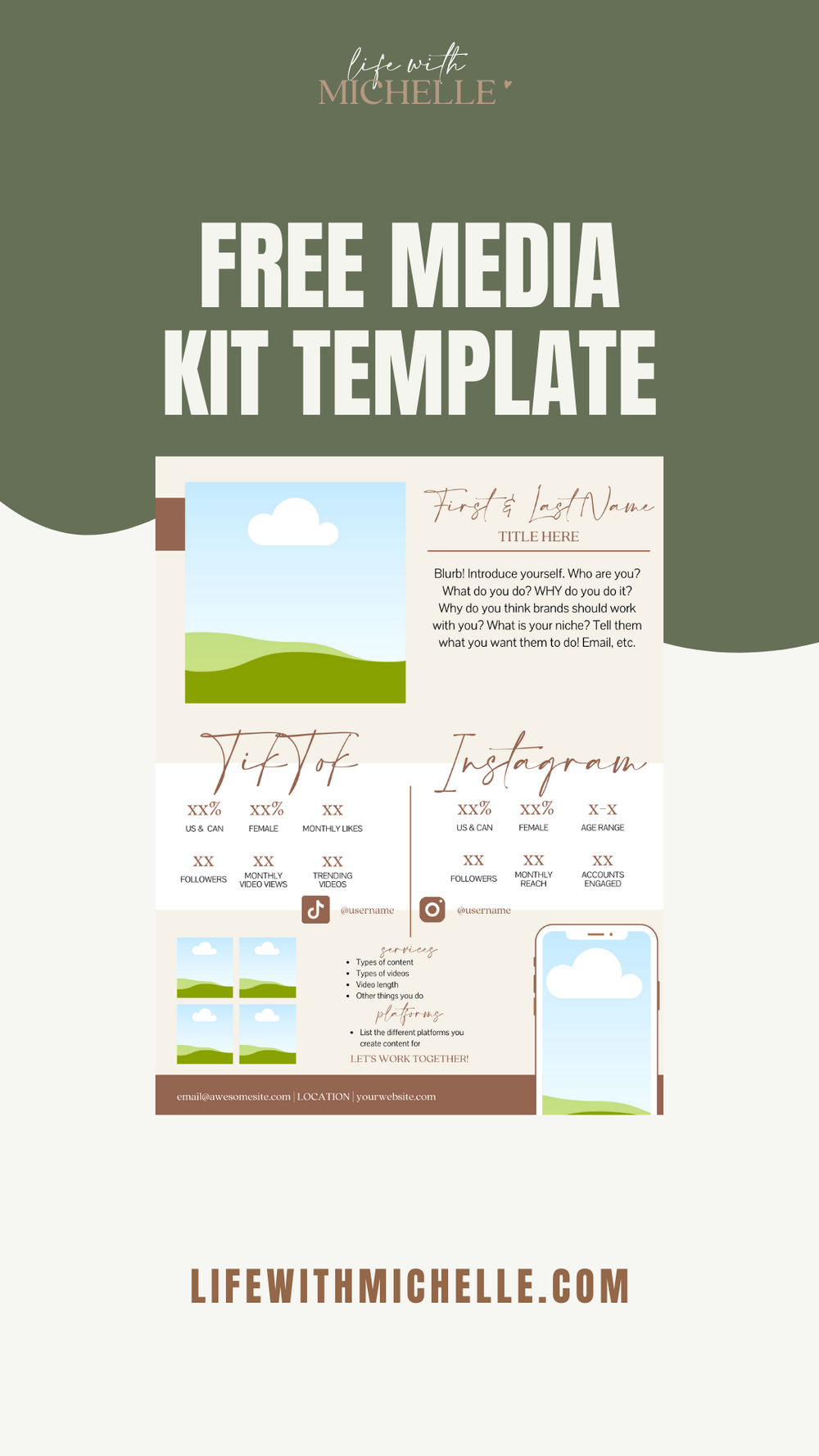 FREE Media Kit Template — Michelle Henderson
