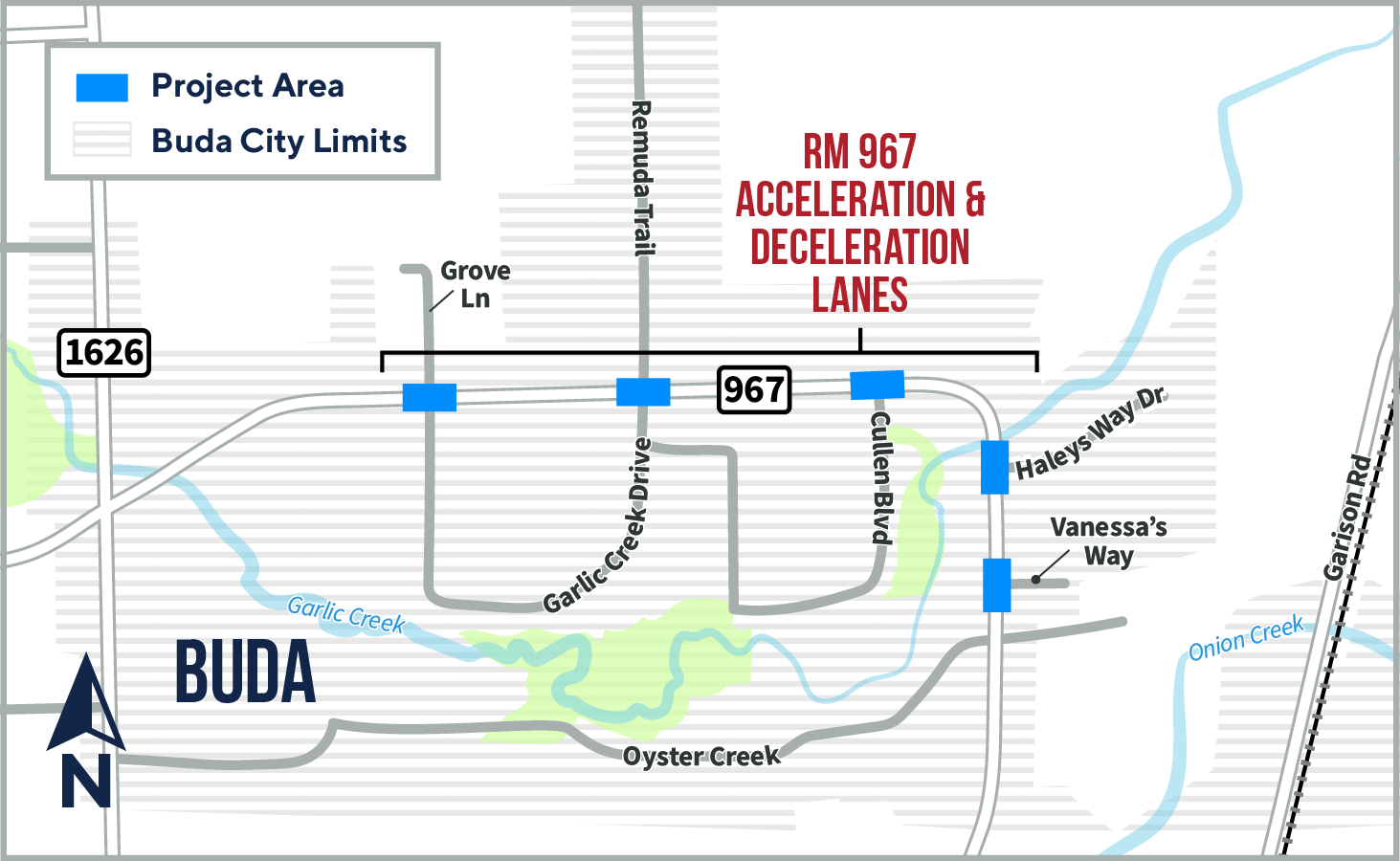 RM 967 Acceleration & Deceleration Lanes — Buda Bonds 2021