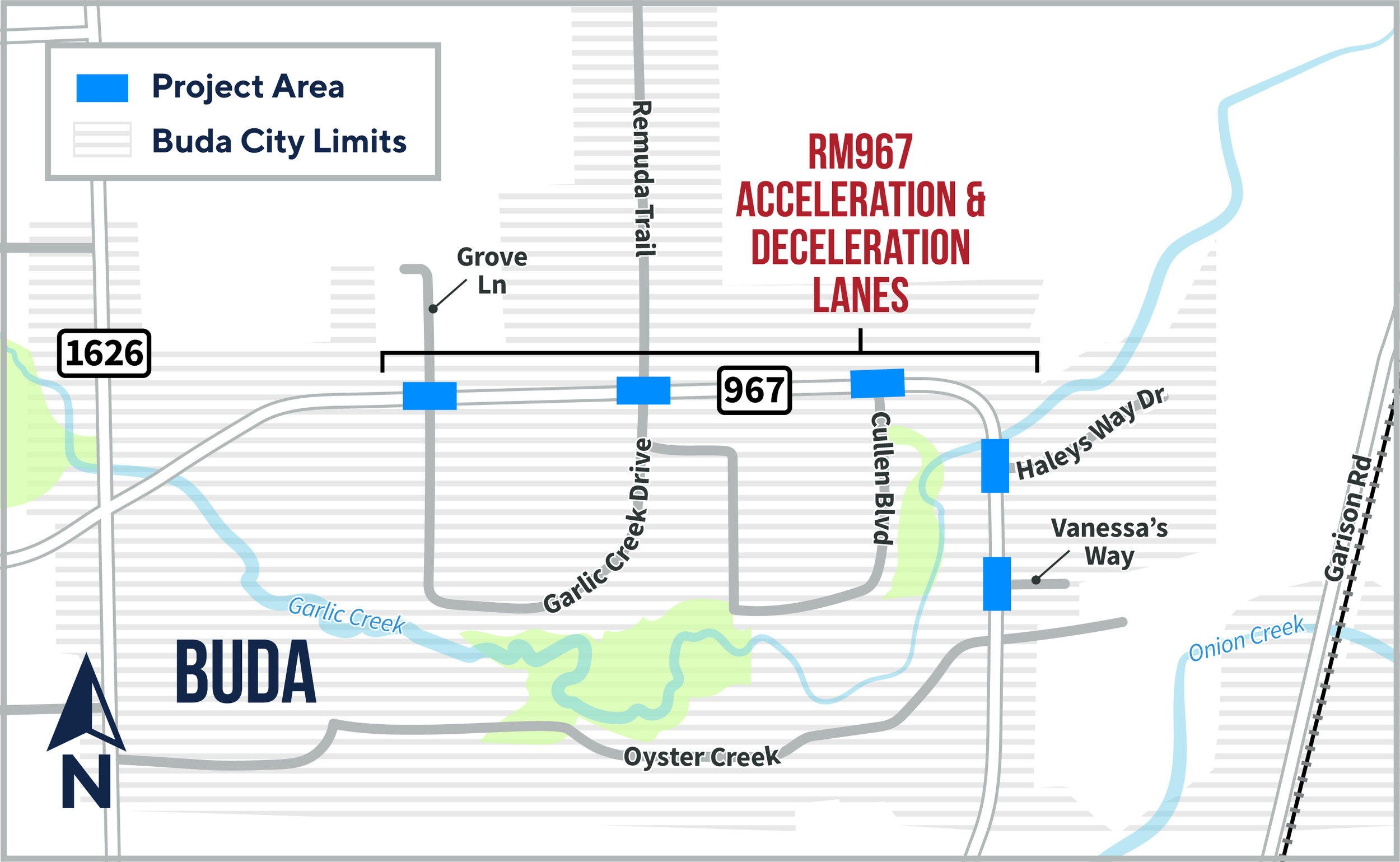 RM 967 Acceleration & Deceleration Lanes — Buda Bonds 2021
