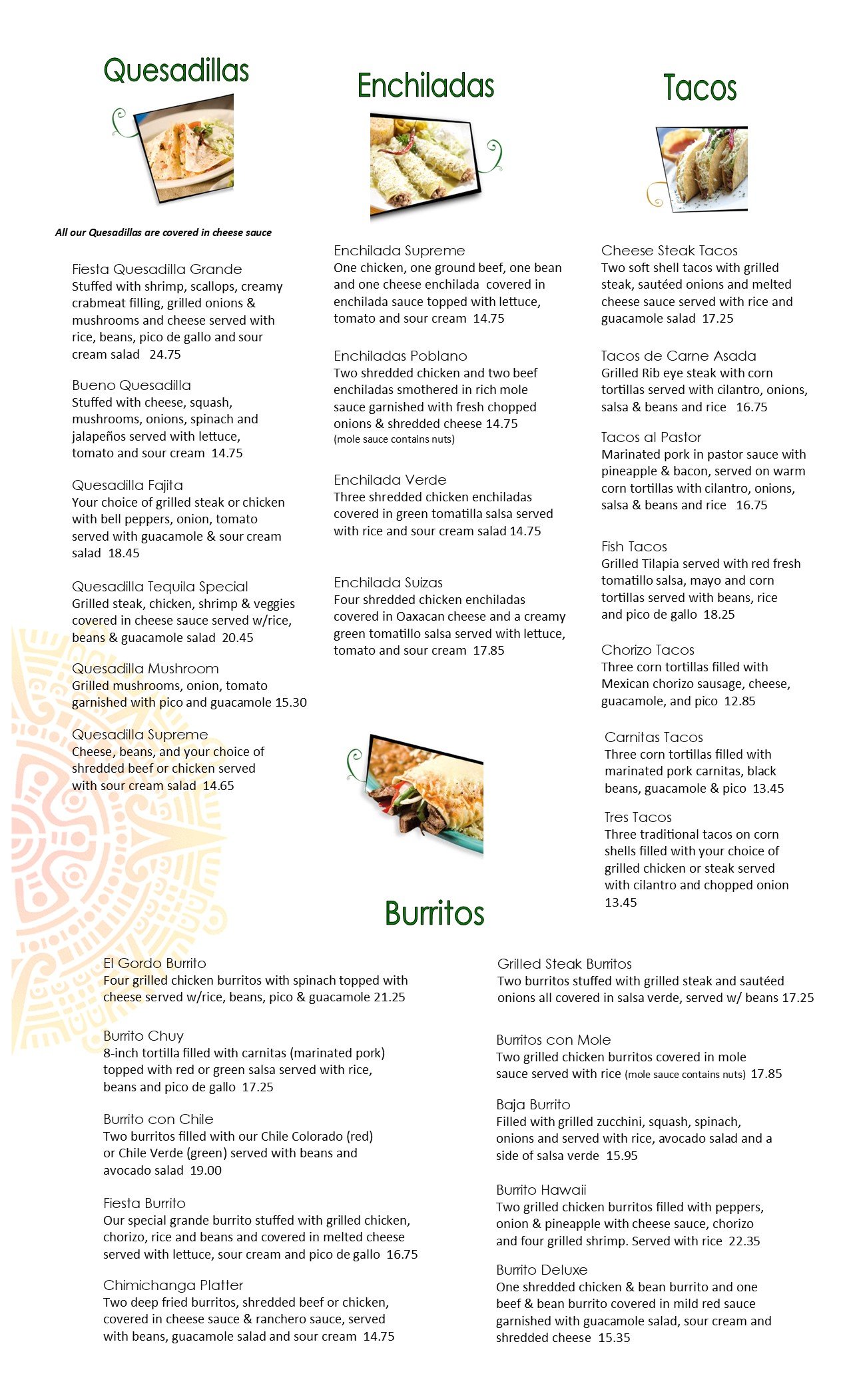 Menu — Fiesta Cafe