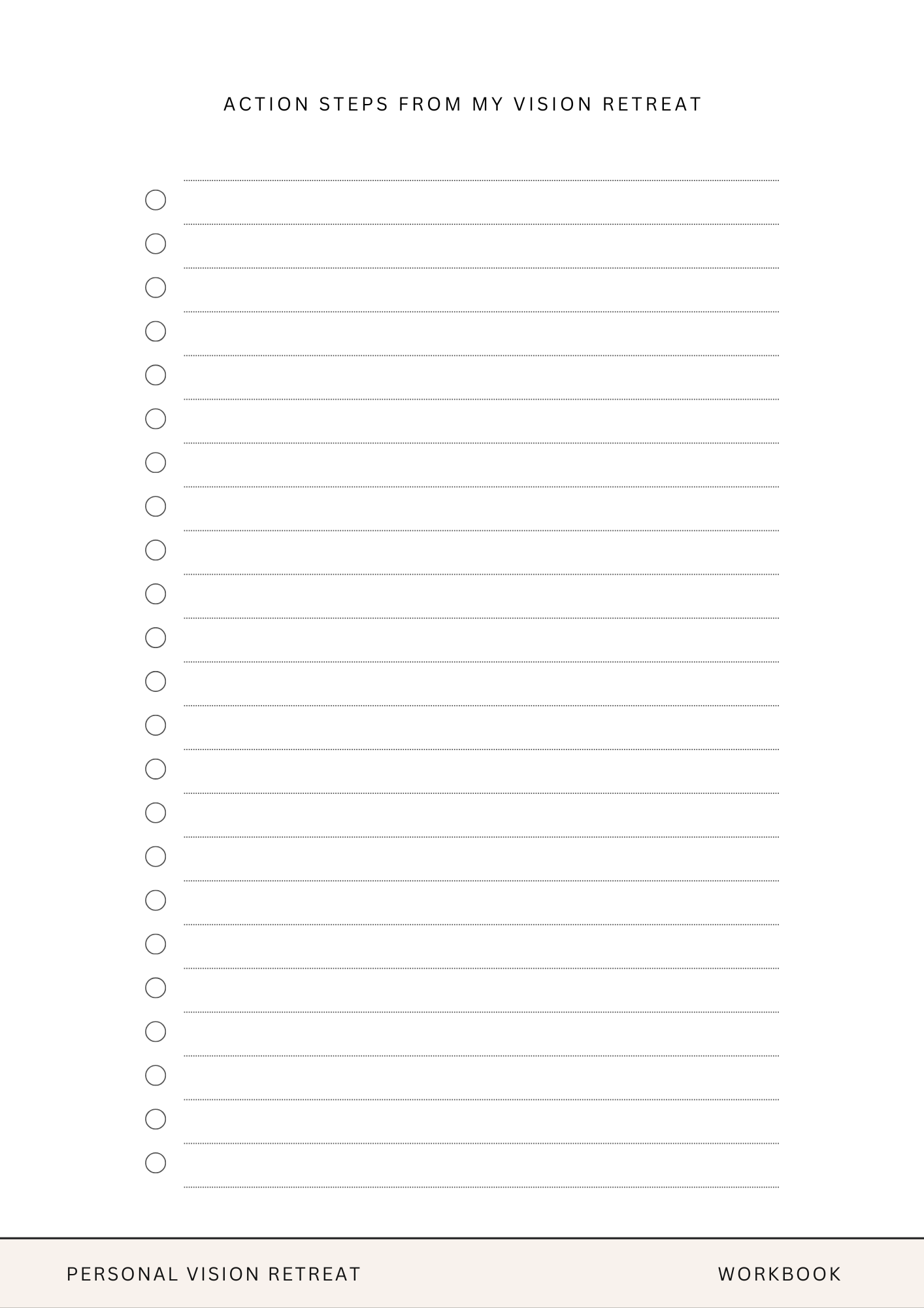 Personal Vision Retreat Workbook – Create Your Fulfilling Life and ...