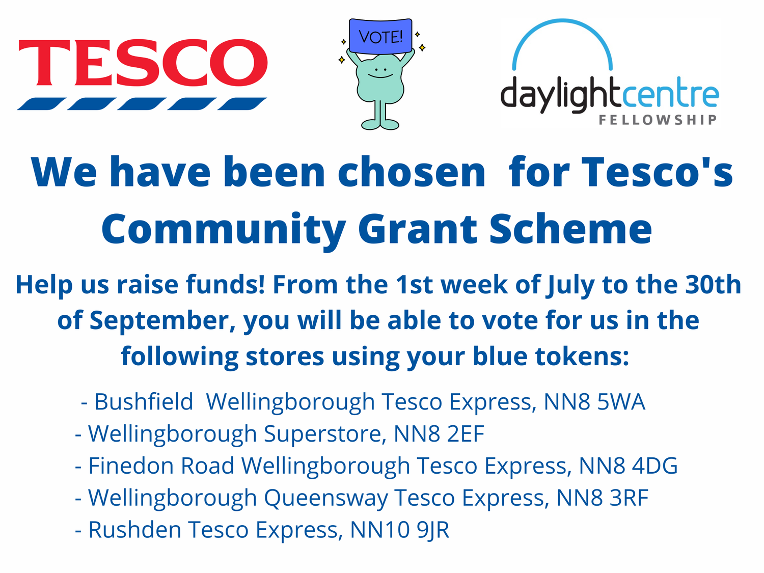 Tesco’s Community Grant Scheme — Daylight Centre
