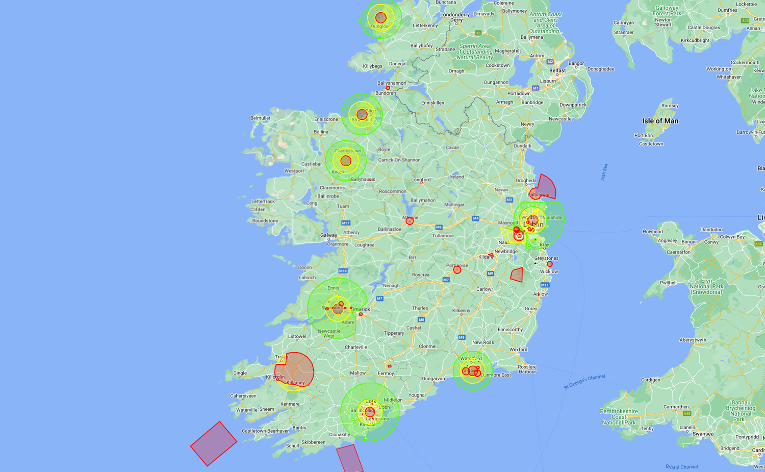 Drone Restricted Airspace Resources and Information Ireland — UAAI
