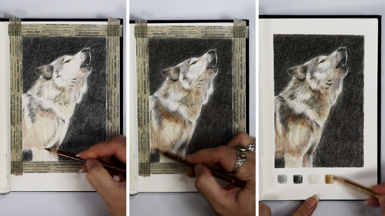 Howling Wolf Mixed Media Tutorial - Finding Voice Through Wildlife Art — Natalie Eslick