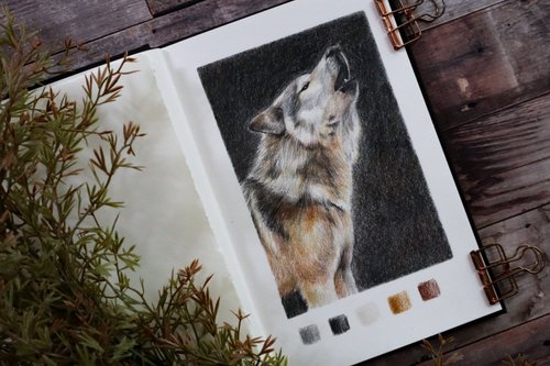 Howling Wolf Mixed Media Tutorial - Finding Voice Through Wildlife Art ...