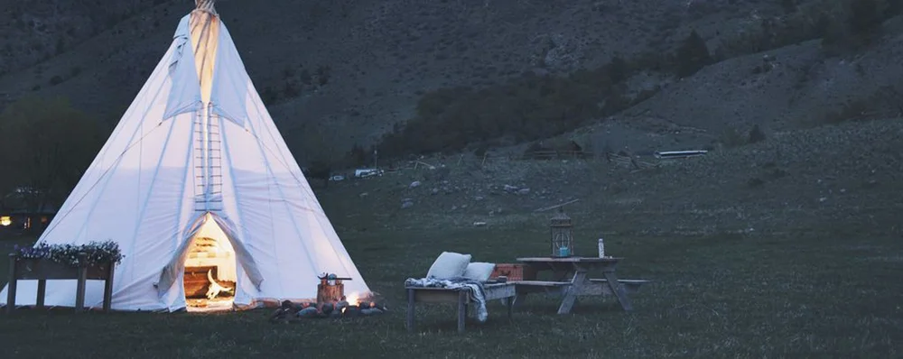 Luxe tipi lodging just 5 miles from Yellowstone National Park ...