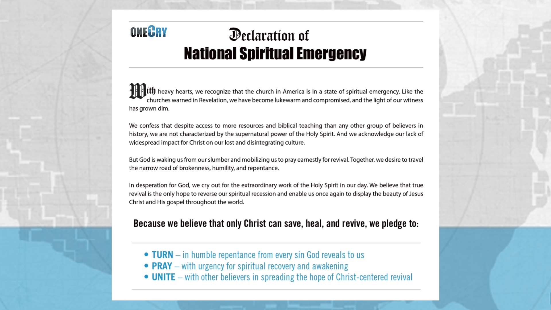 About OneCry — OneCry - A Nationwide Call for Revival and Spiritual ...