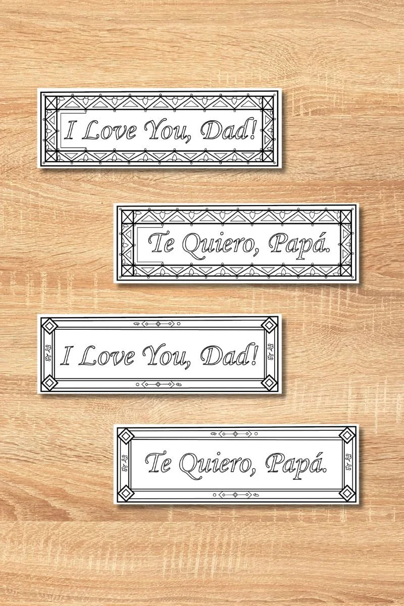 Free Printable Father's Day Bookmarks — Where'd You Learn That? Homeschool
