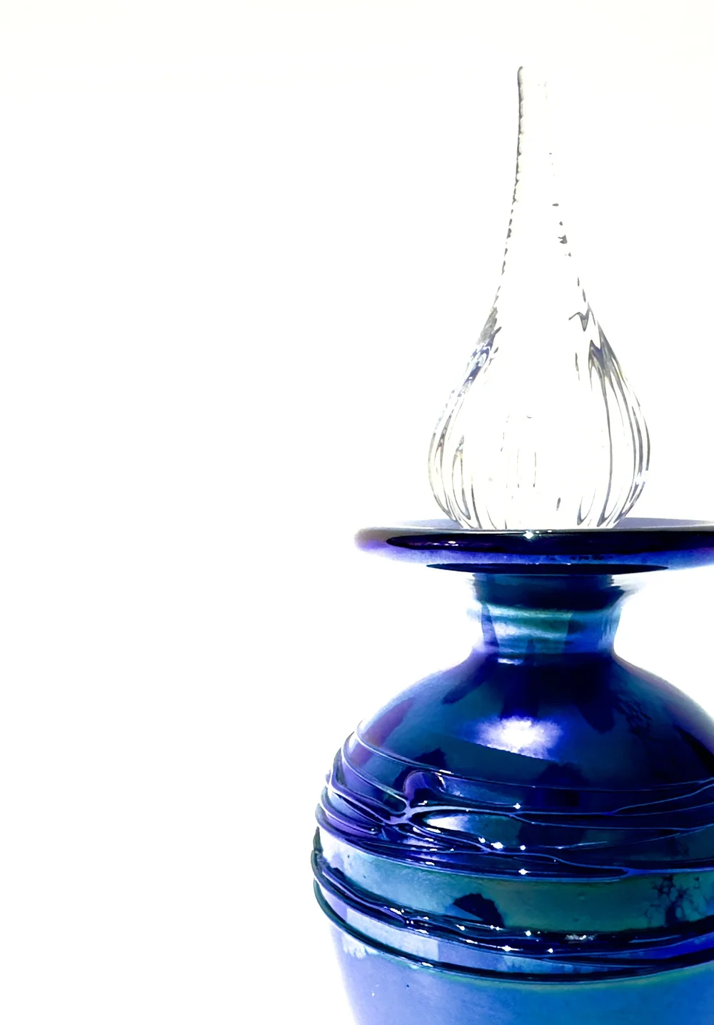 Alan Fox iridescent perfume bottle c1991- vintage, mid-century ...
