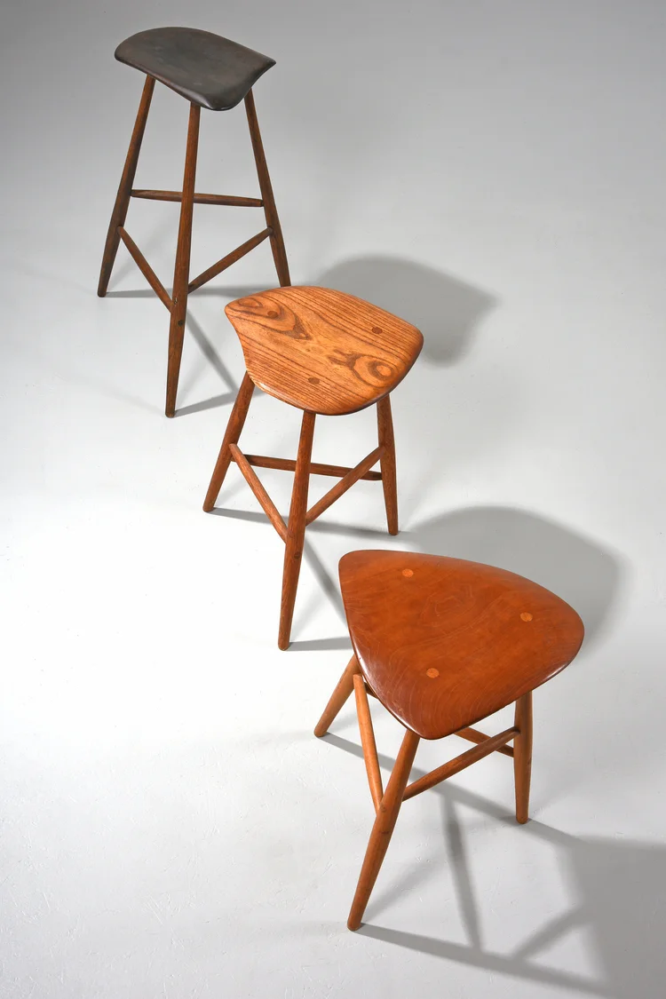 Set of Three Wharton Esherick Stools — The Exchange IntThe Exchange Int