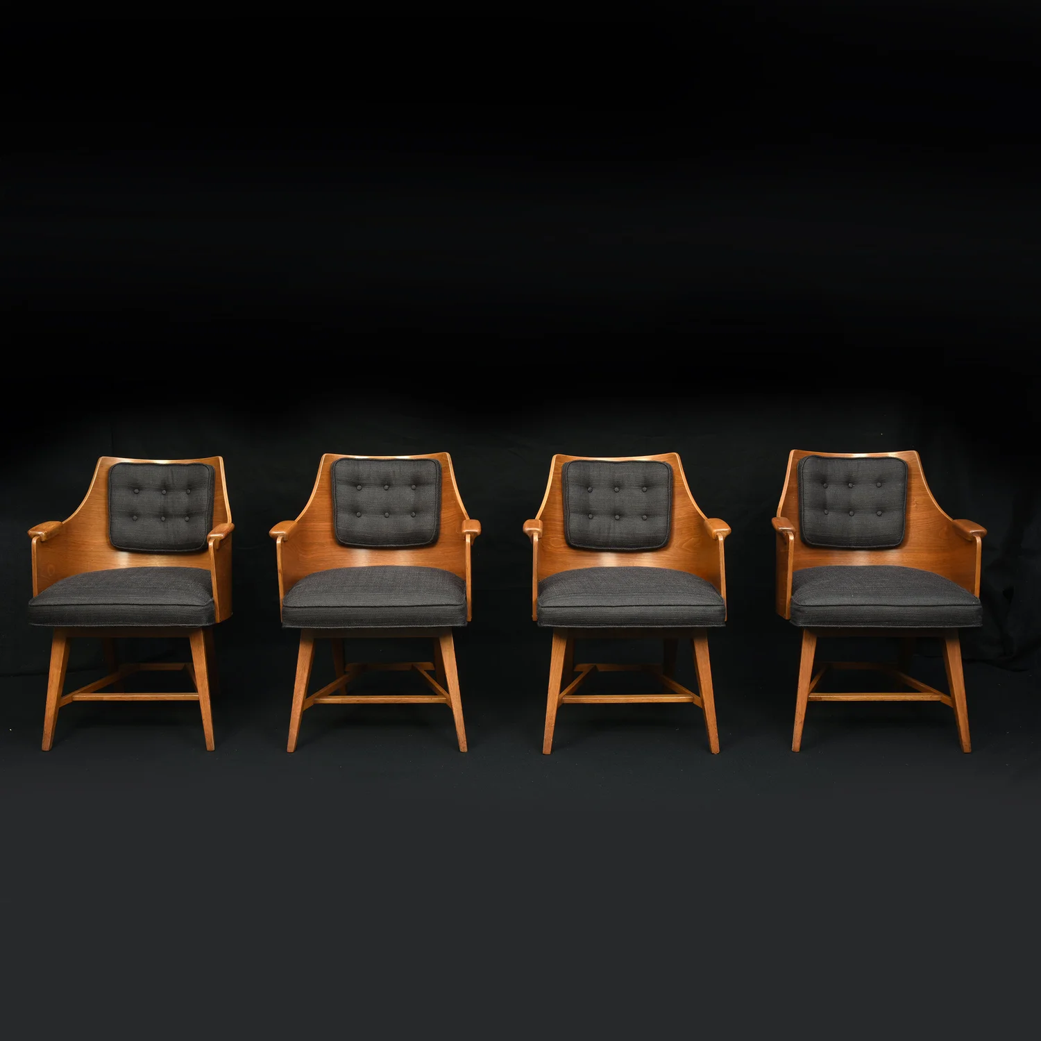 Erwine and Estelle Laverne Champagne Chairs Set of Four 1960s — The ...