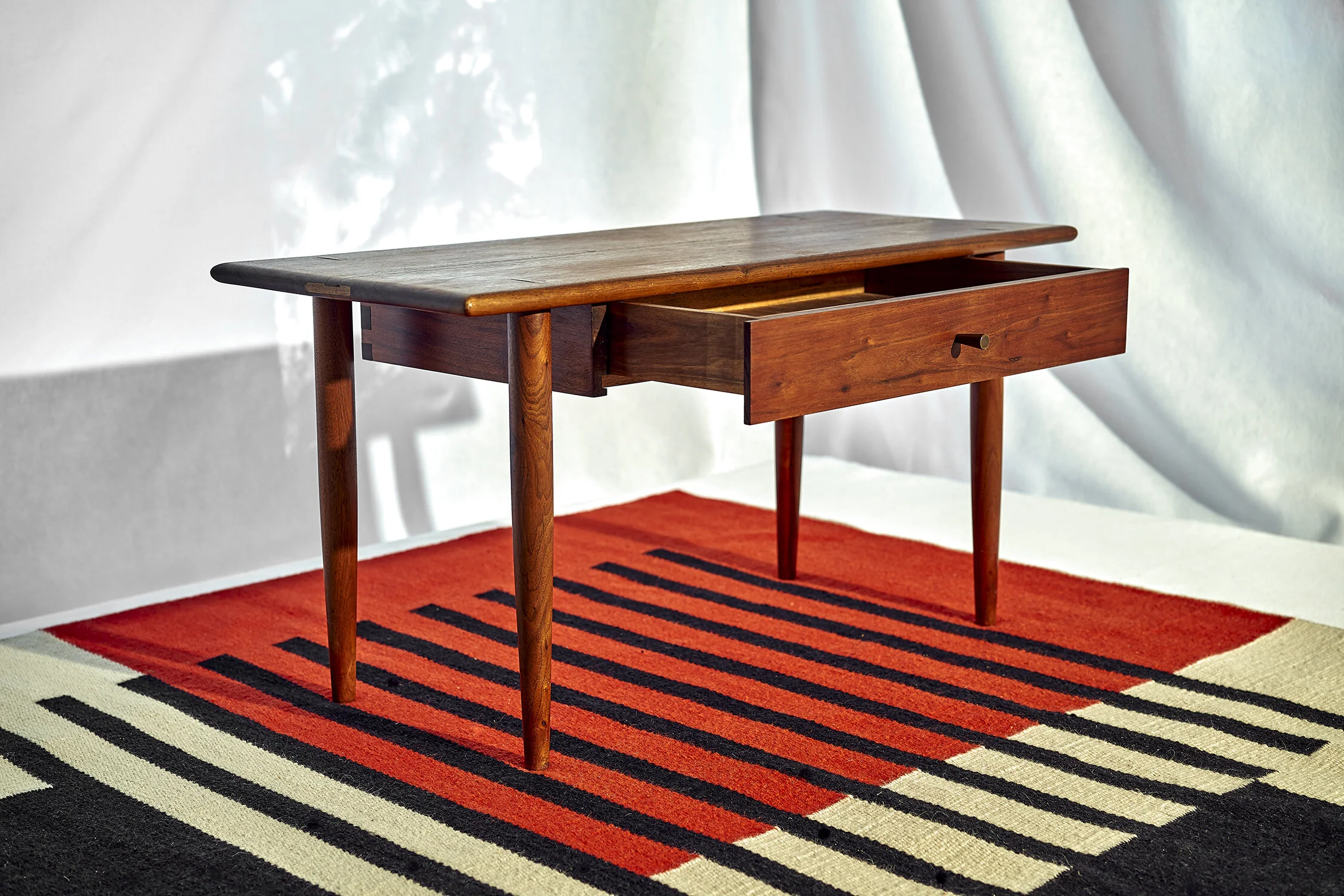 Coffee Table by woodworker Sam Maloof with Single Drawer — The Exchange Int
